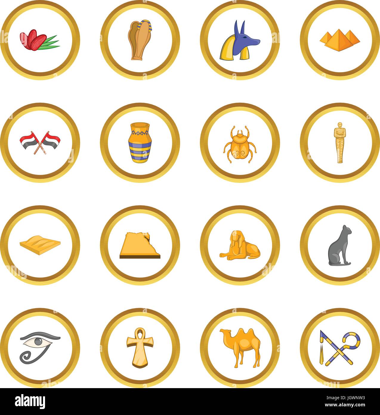 Egypt map icons hi-res stock photography and images - Alamy