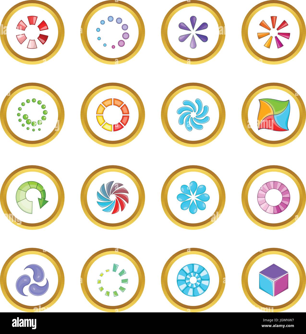 Download status icons circle Stock Vector Image & Art - Alamy