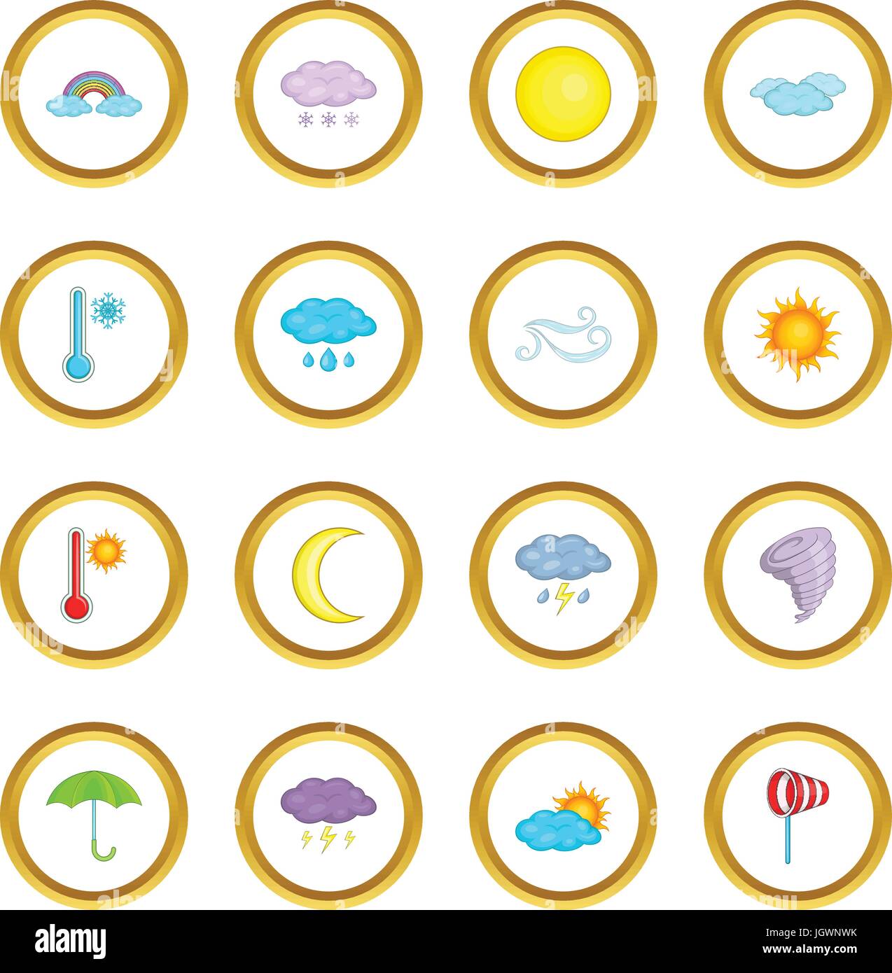 Weather icons circle Stock Vector Image & Art - Alamy