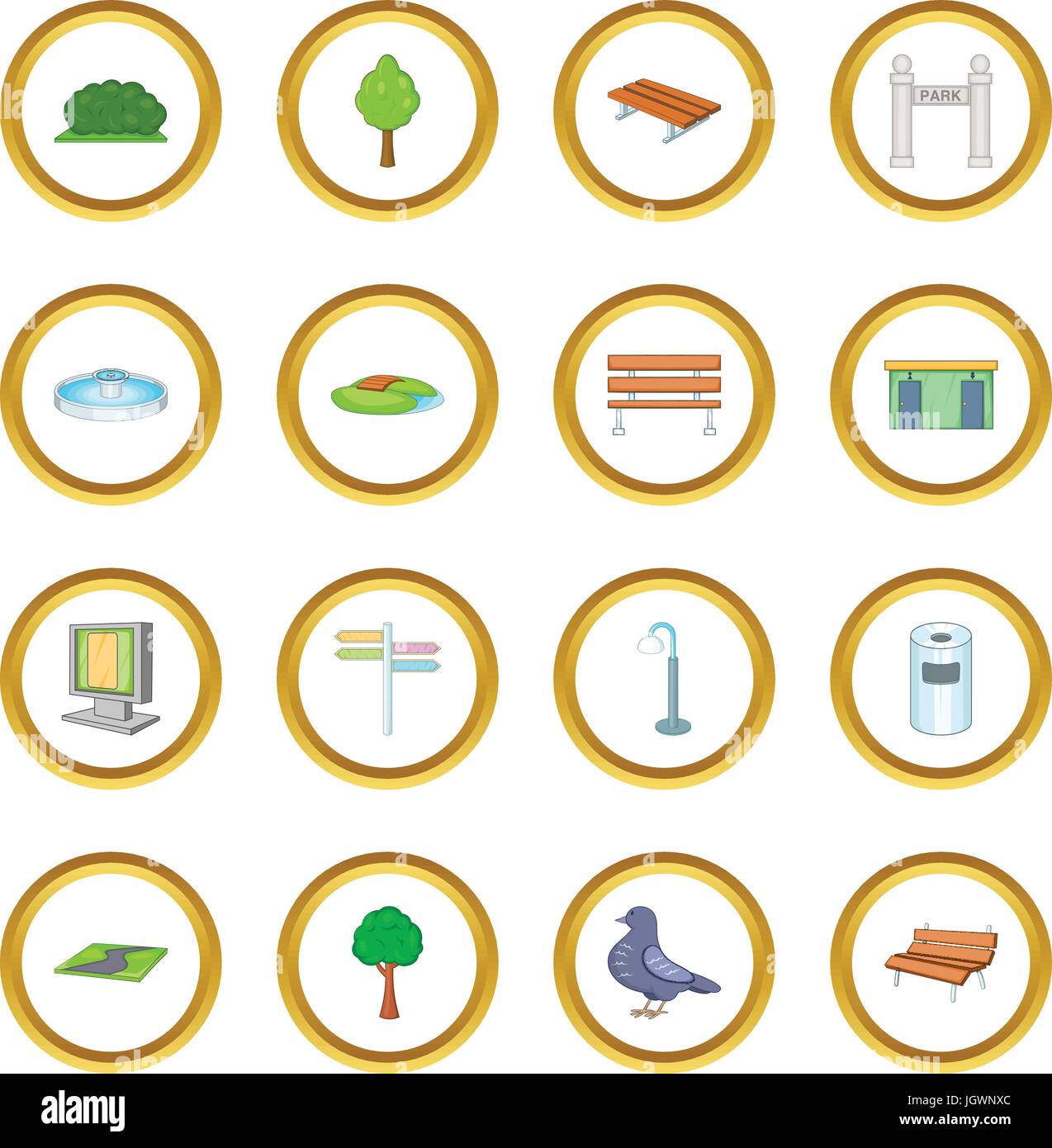 Park gates Stock Vector Images - Alamy