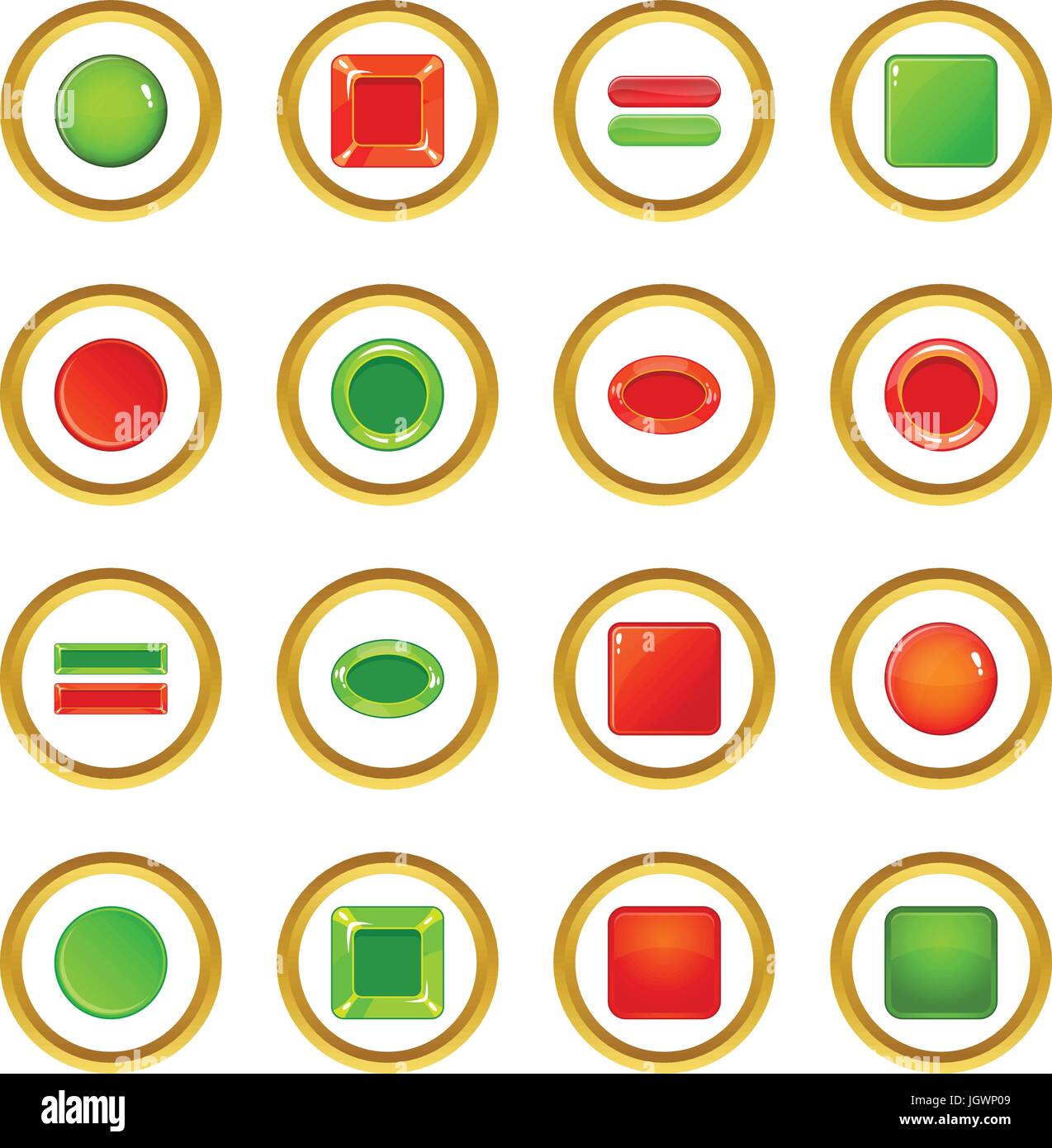 Blank web buttons icons circle Stock Vector Image & Art - Alamy