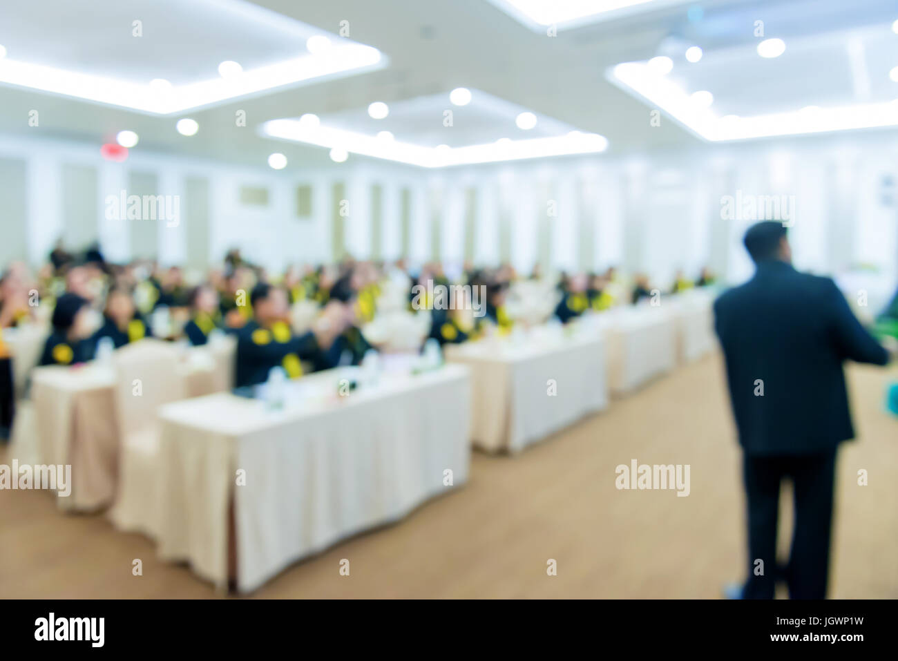 Blur of business Conference and Presentation in the conference hall ...
