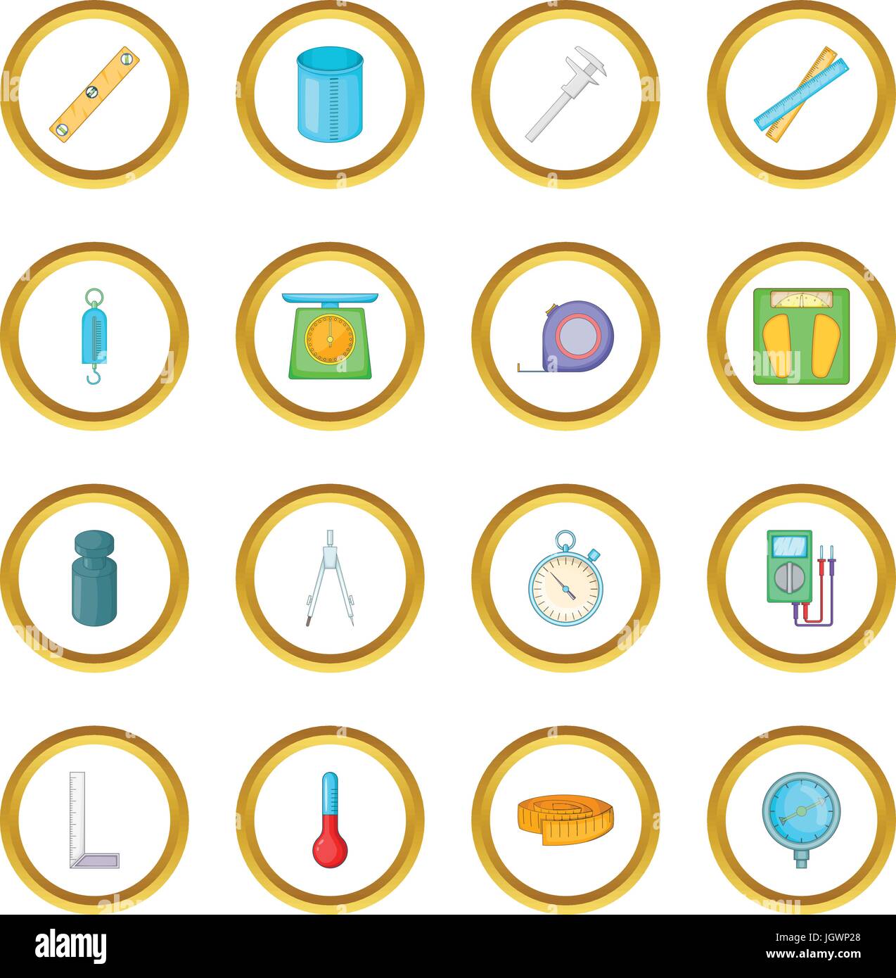 Height measurement cartoon Cut Out Stock Images & Pictures - Alamy