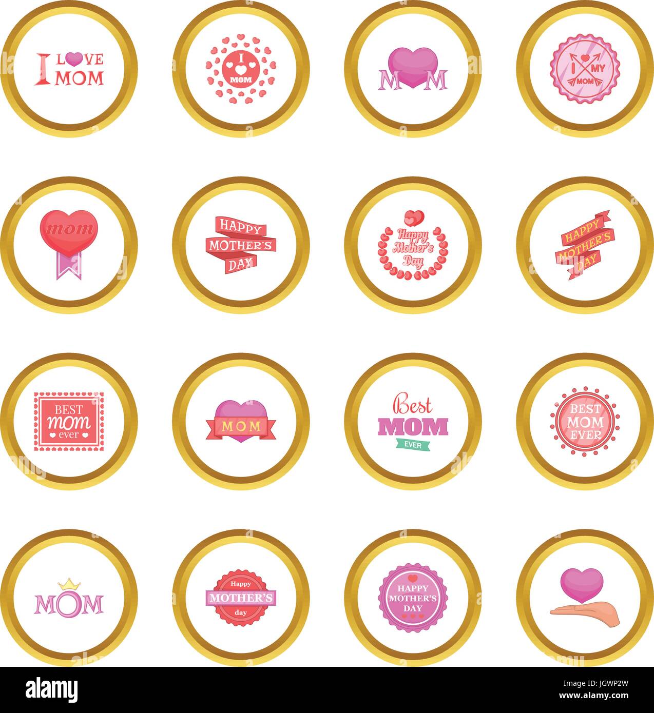Mother Day icons circle Stock Vector Image & Art - Alamy