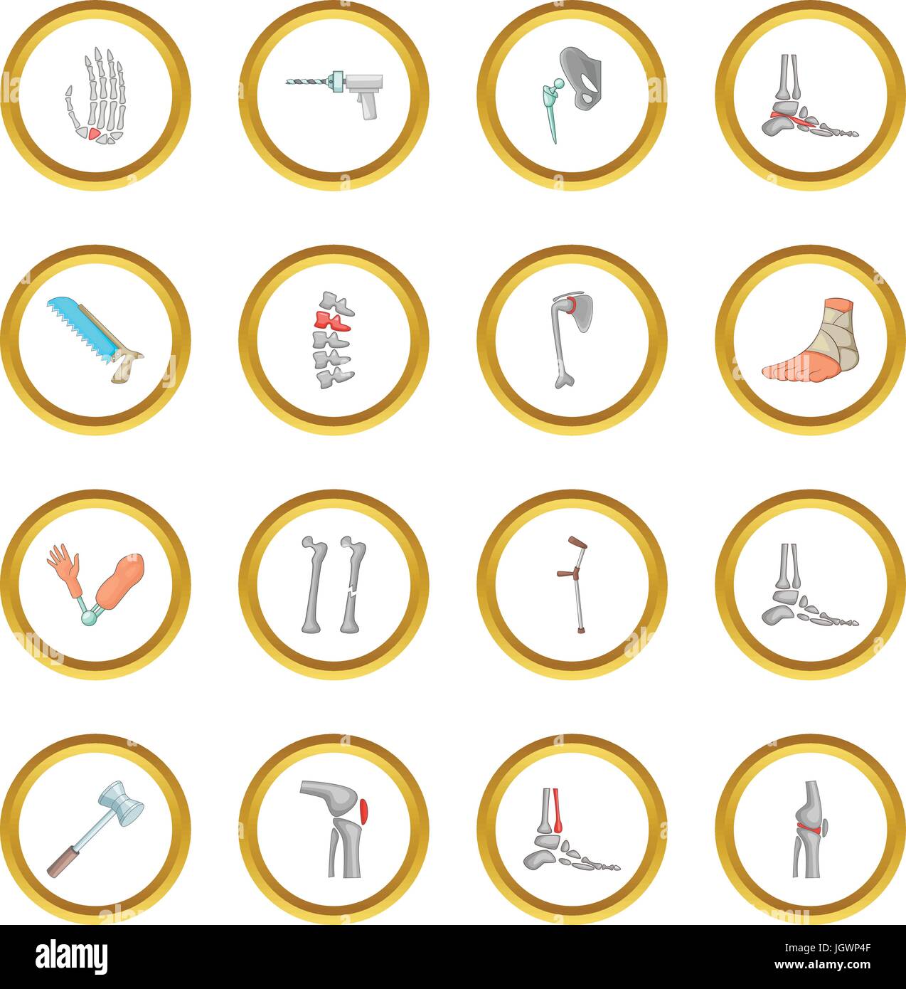 Orthopedic and spine icons circle Stock Vector Image & Art - Alamy