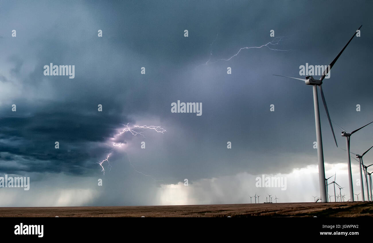 Wind turbine lightning hi-res stock photography and images - Alamy