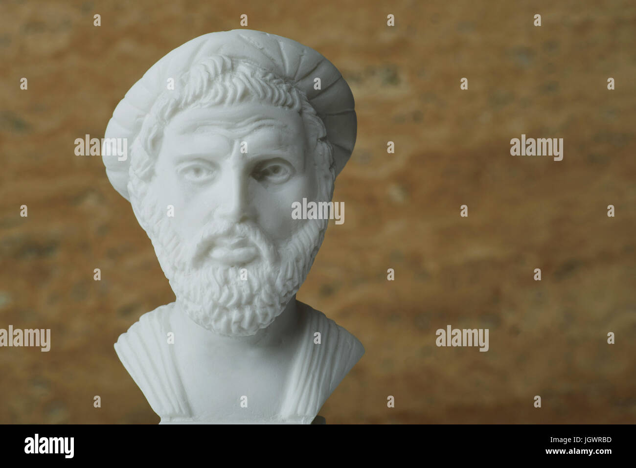 Statue of Pythagoras,ancient greek mathematician and geometer Stock ...