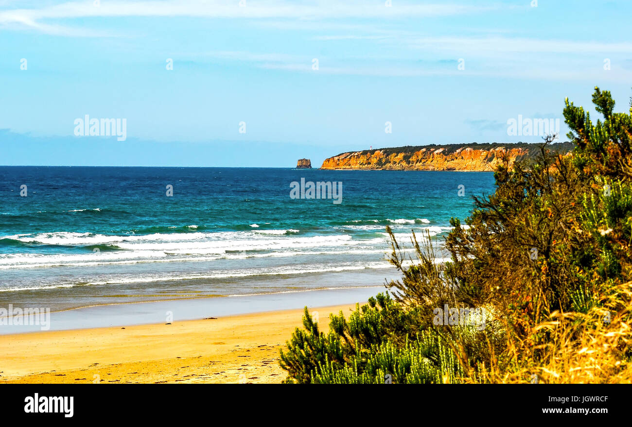 All shades of blue of the Pacific ocean. The Australian coast Stock ...