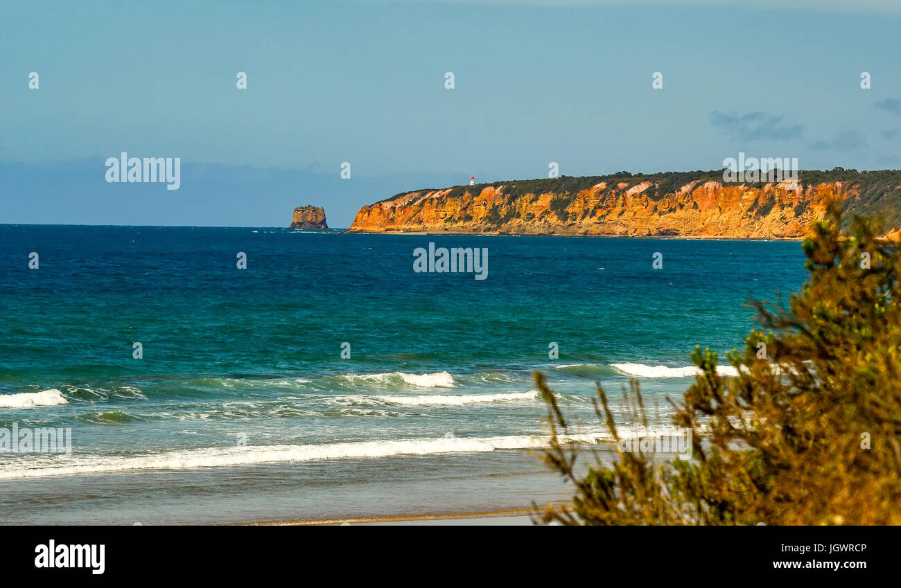All shades of blue of the Pacific ocean. The Australian coast Stock ...