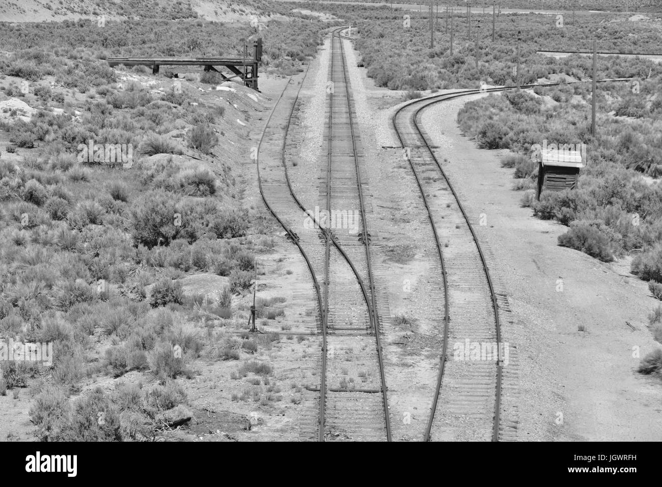 Old Wild West Rail road Tracks at Ely, Nevada Stock Photo - Alamy