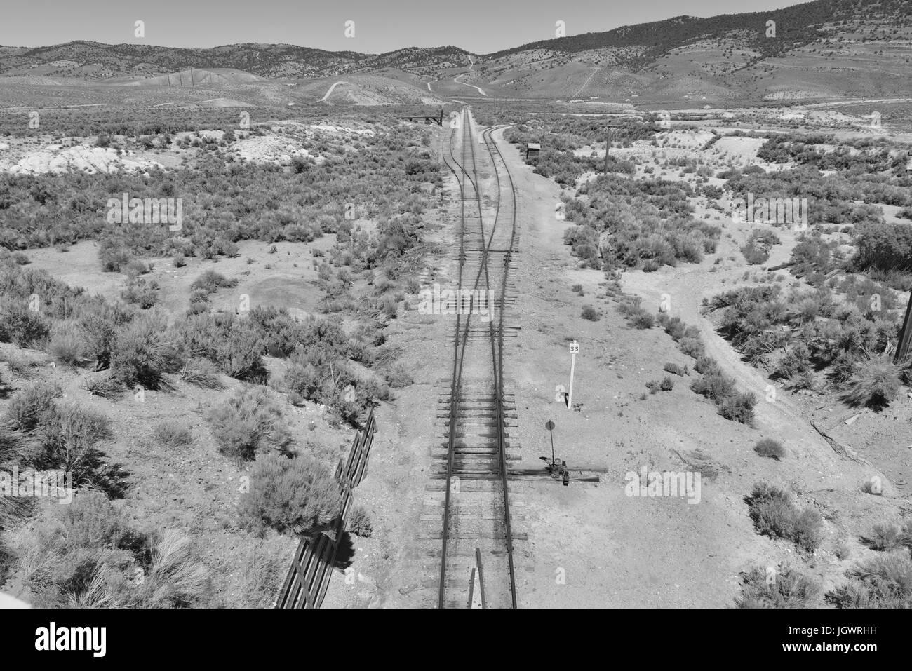 Hillside rail Black and White Stock Photos & Images - Alamy
