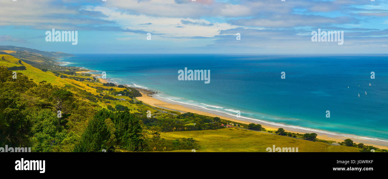 All shades of blue of the Pacific ocean. The Australian coast Stock ...