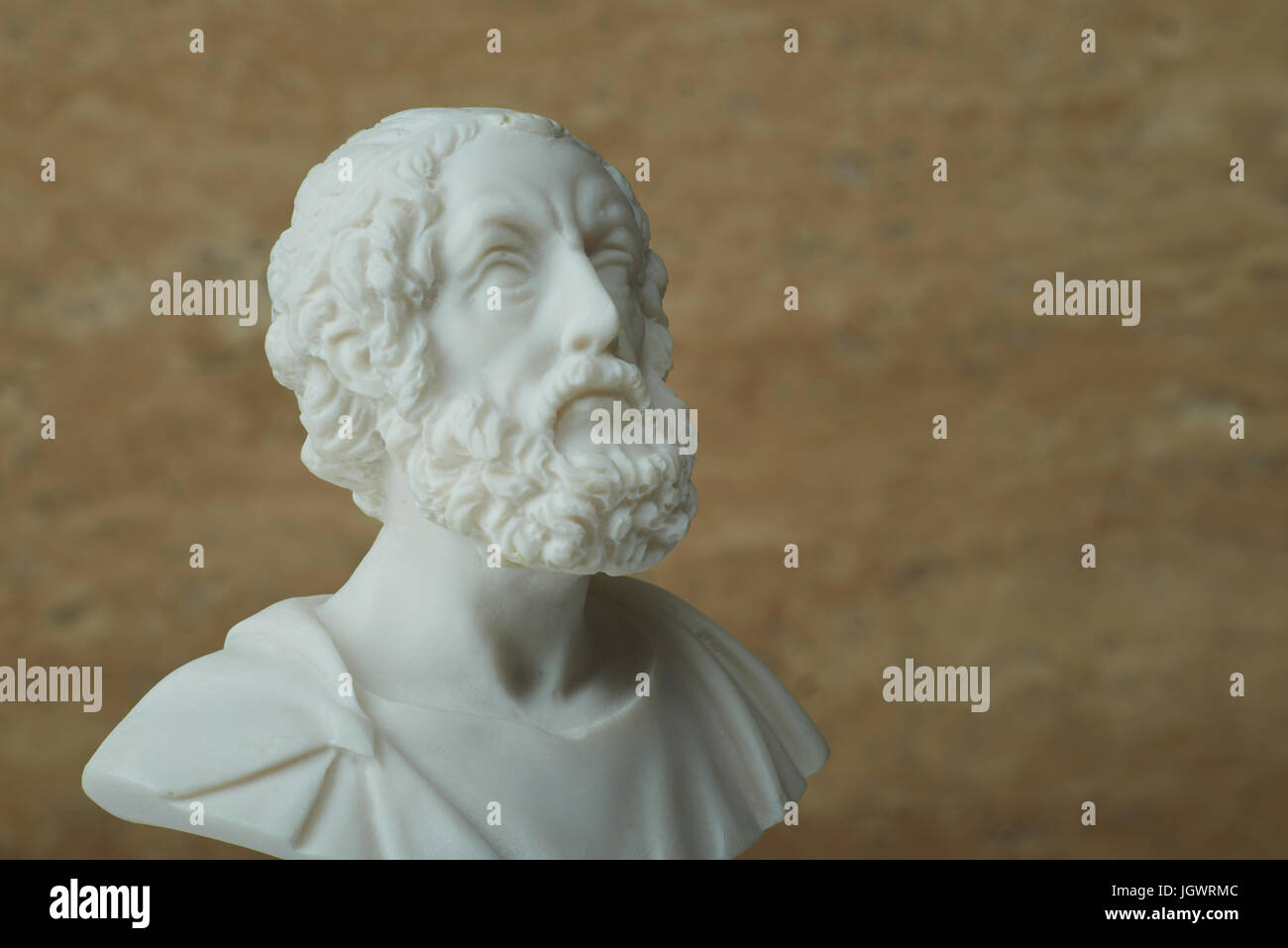 Statue of Homer,ancient greek poet Stock Photo - Alamy