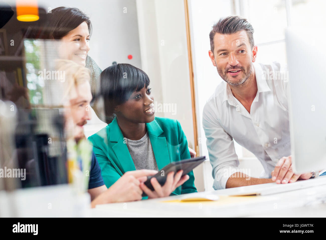 Creative team working glass hi-res stock photography and images - Alamy