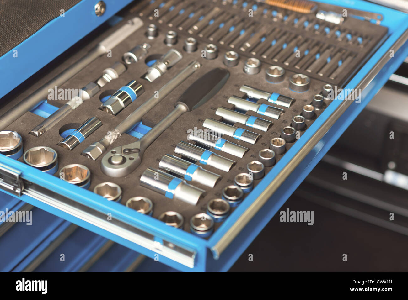 Order is everything. Fine special professional equipment lying in a ...