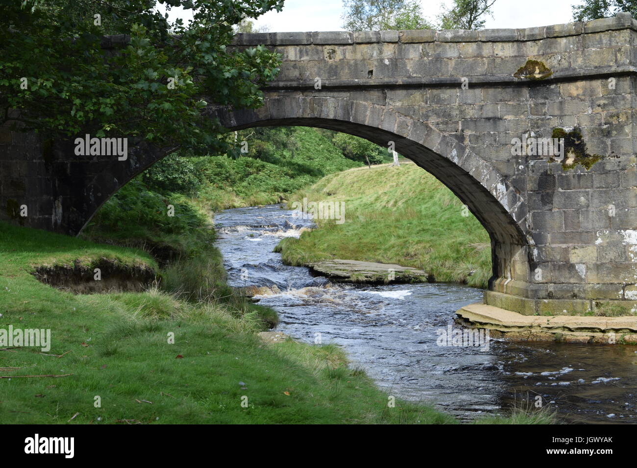 Bridge over running water Stock Photo - Alamy