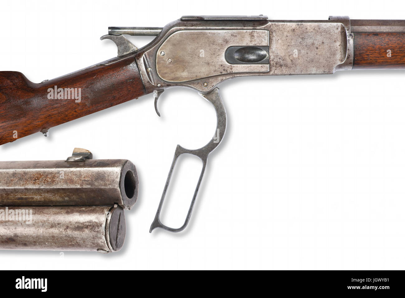 Antique Cowboy 1876 lever action 45-60 cowboy rifle with room for your ...