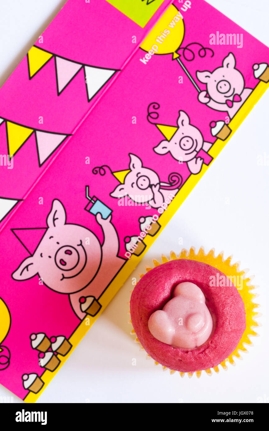 M&S Percy Piglet cupcakes celebrating 25 years of Percy Pig - sponge ...