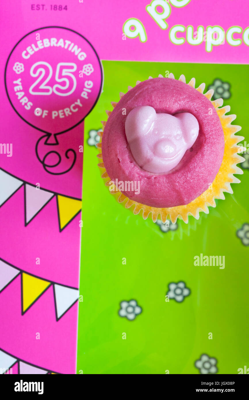 M&S Percy Piglet cupcakes celebrating 25 years of Percy Pig - sponge ...
