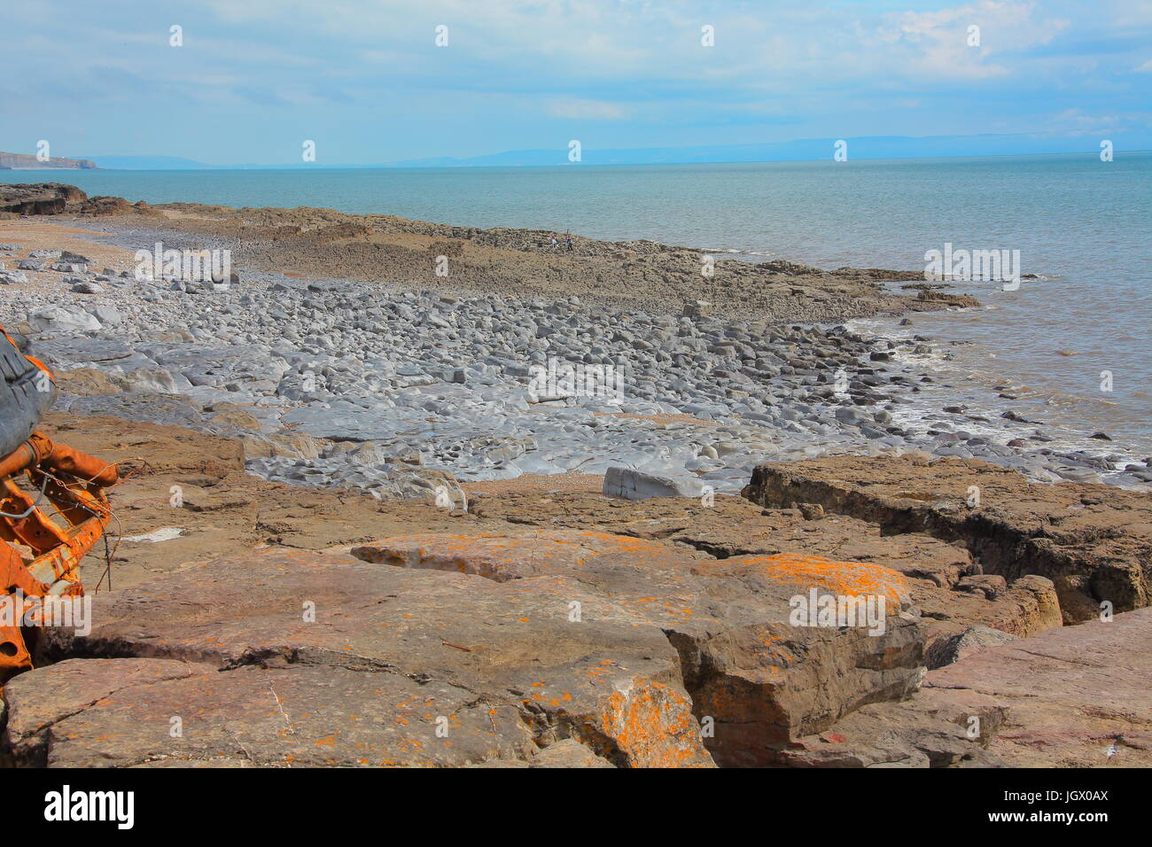 Looking out across the waters towards Southerndown bay with a stretch ...