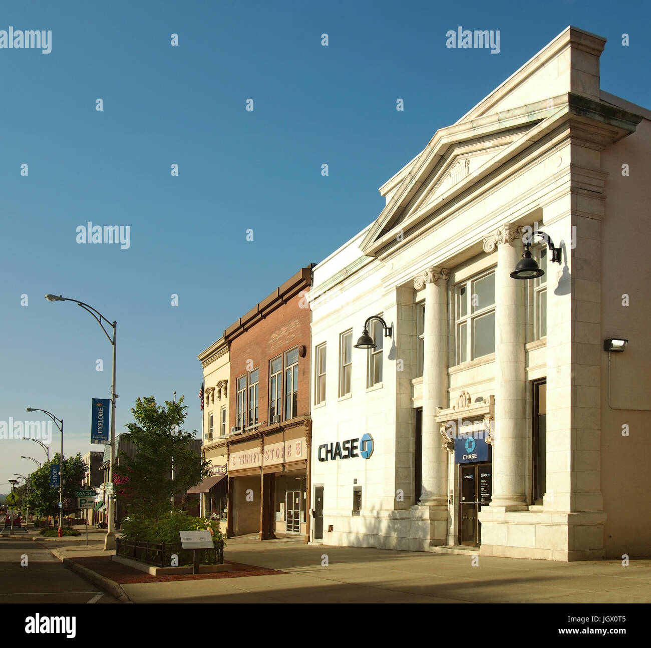Canandaigua , New York, USA. July 11, 2017. South Main Street in ...