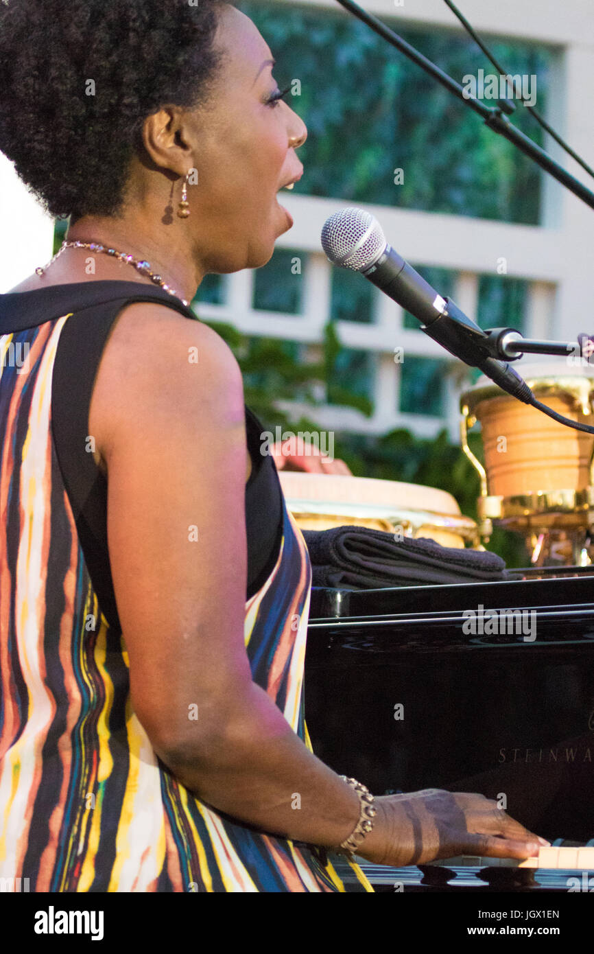 Newport Beach, California, USA. 9th July, 2017. Singer Oleta Adams ...