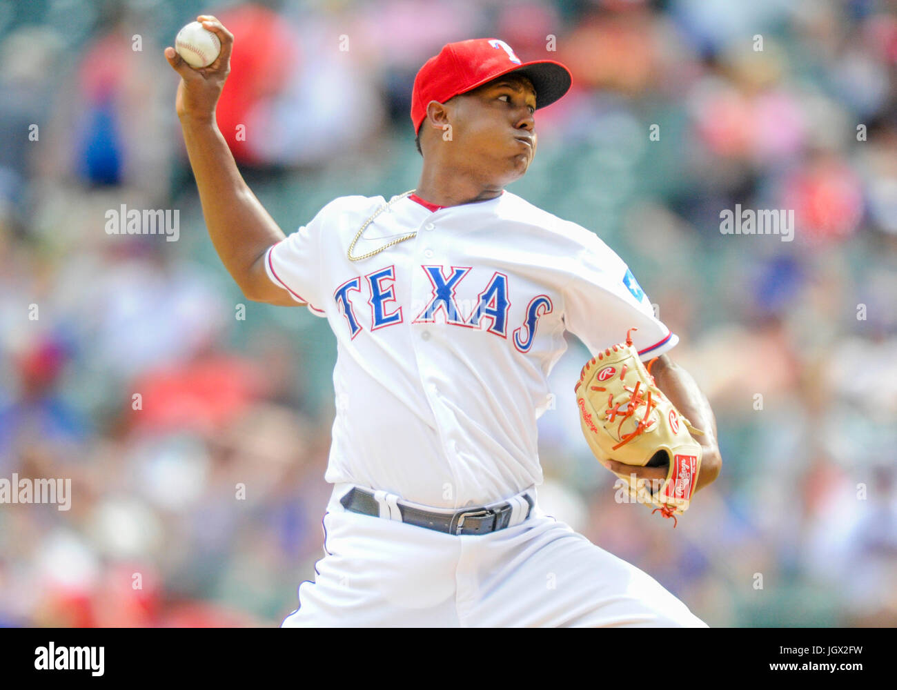 Jul 09, 2017: Texas Rangers relief pitcher Jose Leclerc #62 during an ...