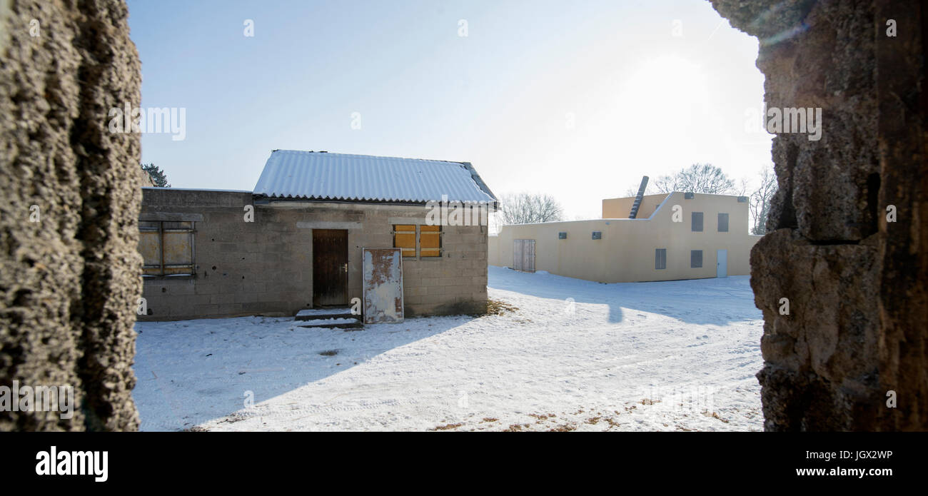 Calw, Germany. 23rd Jan, 2017. Holes can be seen on the walls of the ...