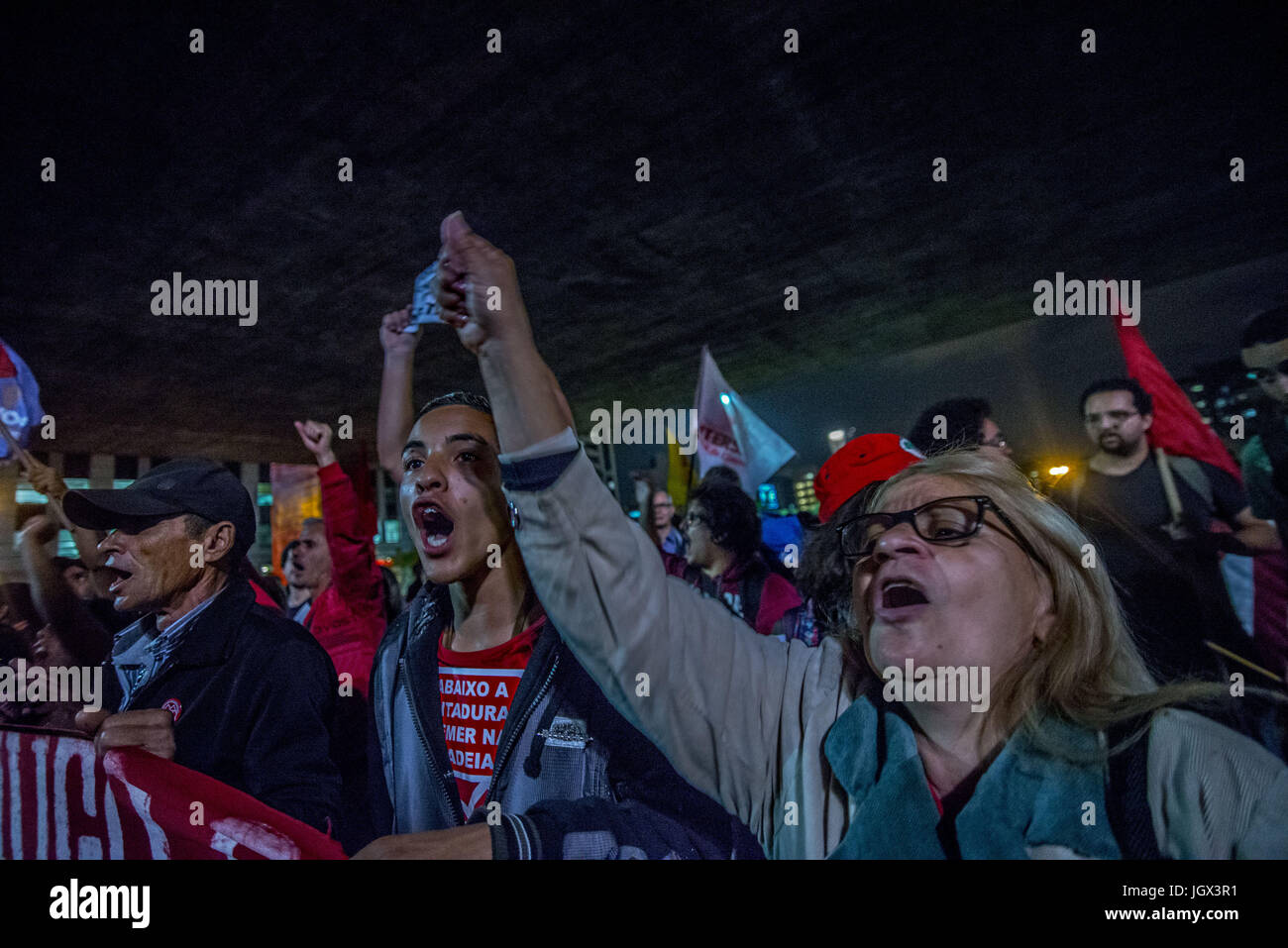 July 10, 2017 - SÃ¢O Paulo, SÃ£o paulo, Brazil - Members of Brazil's ...