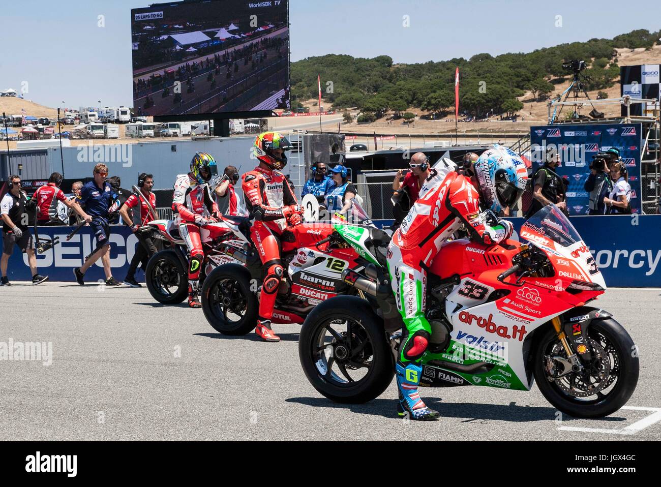 Jul 09 2017 Monterey, CA, U.S.A # 33 Marco Melandri, # 12 Xavi Fores at ...