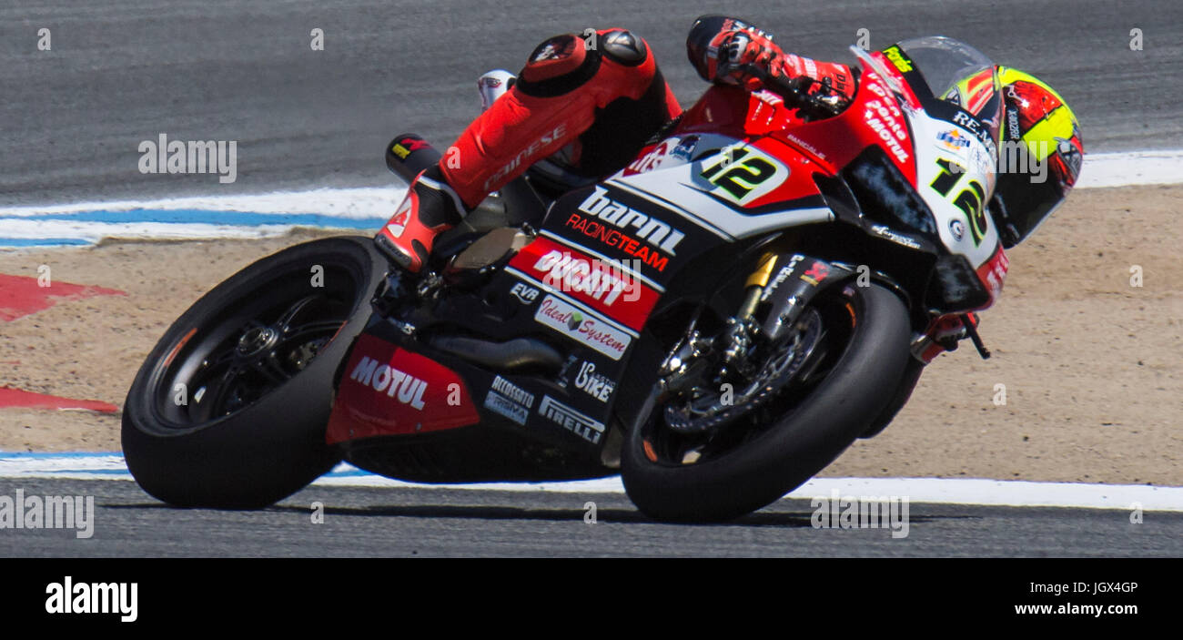 Jul 09 2017 Monterey, CA, U.S.A # 12 Xavi Fores coming out of turn 11 ...
