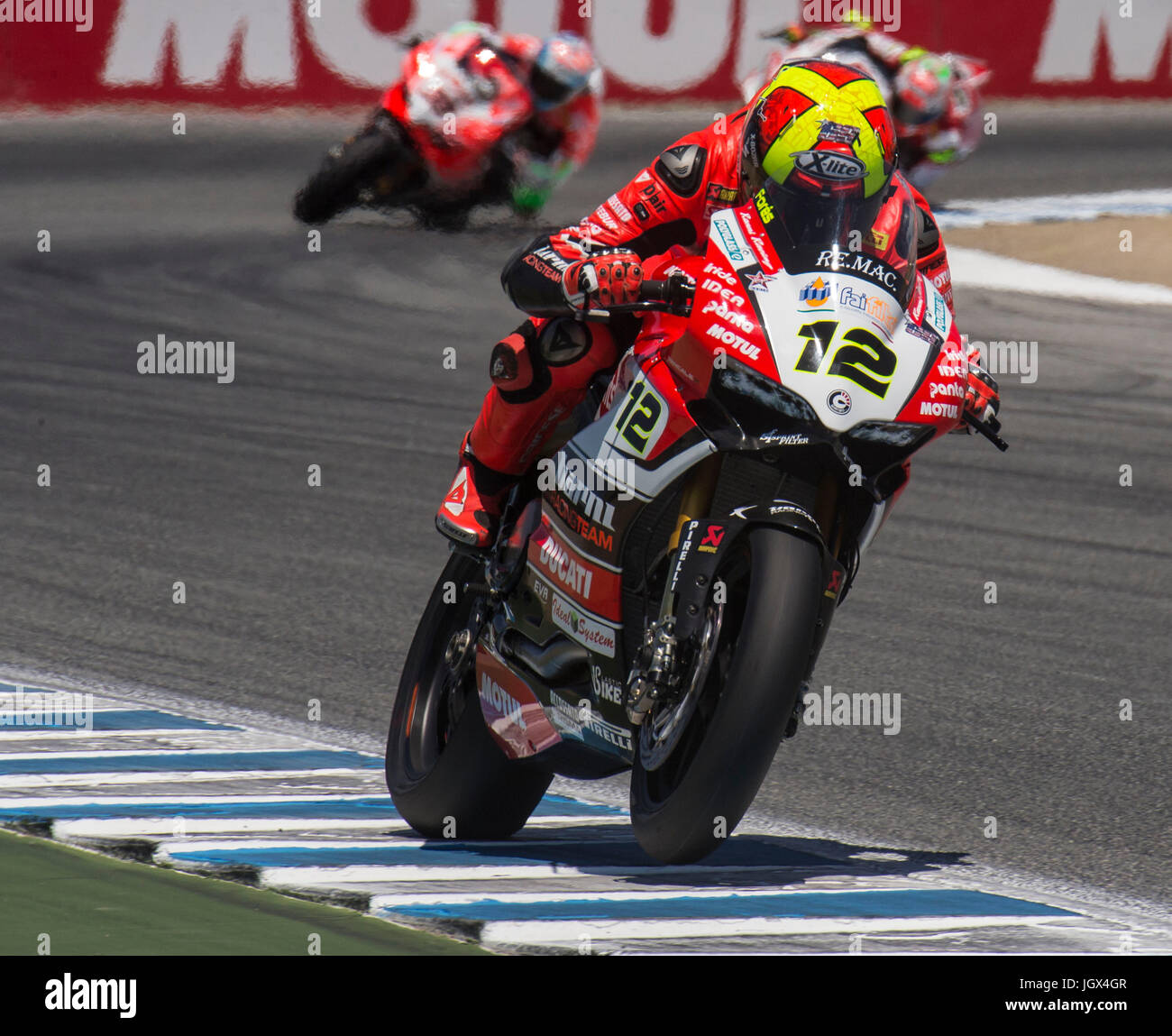 Jul 09 2017 Monterey, CA, U.S.A # 12 Xavi Fores coming out of turn 11 ...