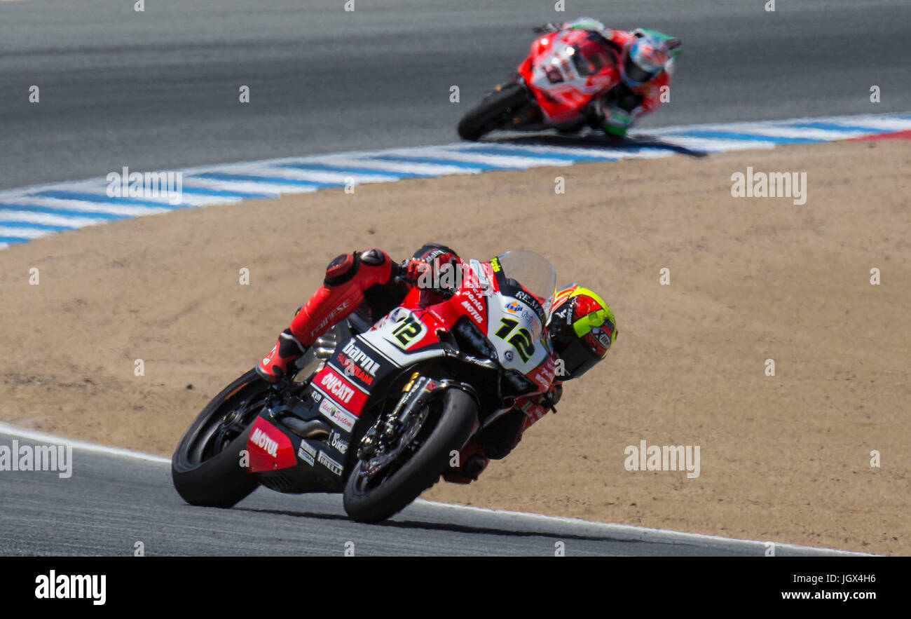 Jul 09 2017 Monterey, CA, U.S.A # 12 Xavi Fores coming out of turn 5 ...