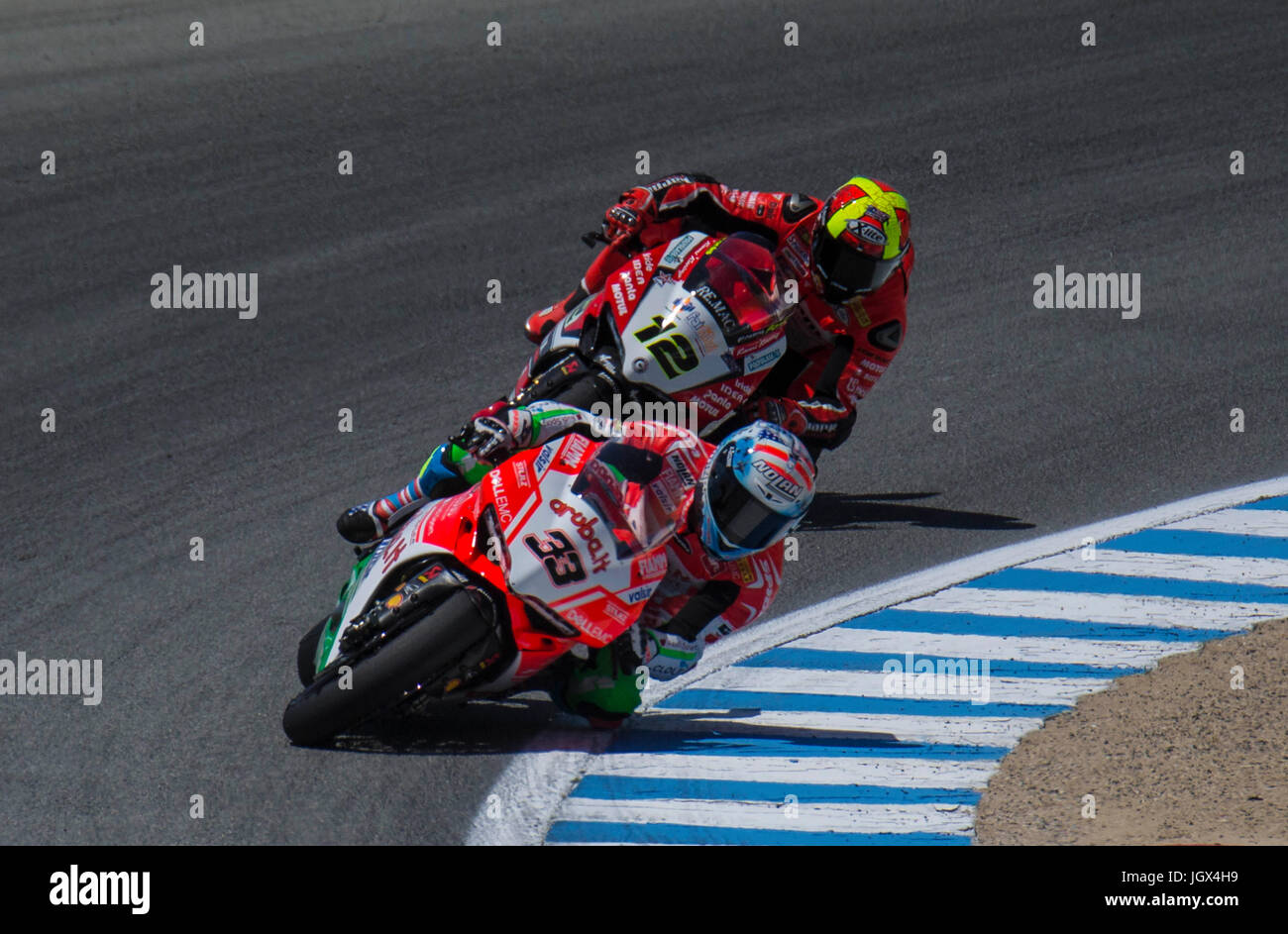 Jul 09 2017 Monterey, CA, U.S.A # 33 Marco Melandri and # 12 Xavi Fores ...