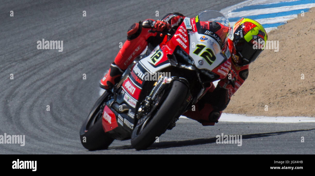 Jul 09 2017 Monterey, CA, U.S.A # 12 Xavi Fores coming out of turn 5 ...
