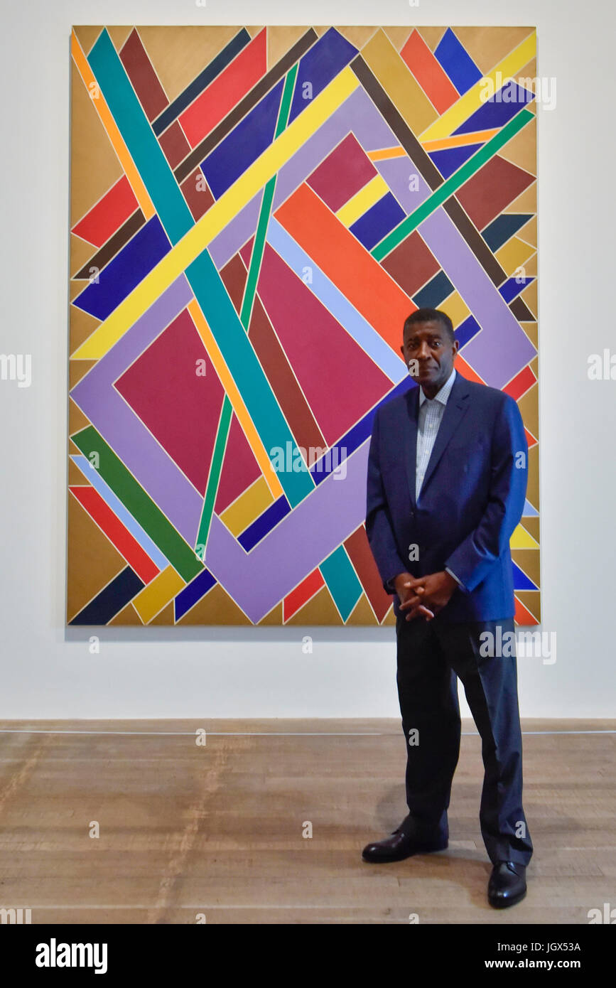London, UK. 11th July, 2017. Artist William T. Williams stands with his ...