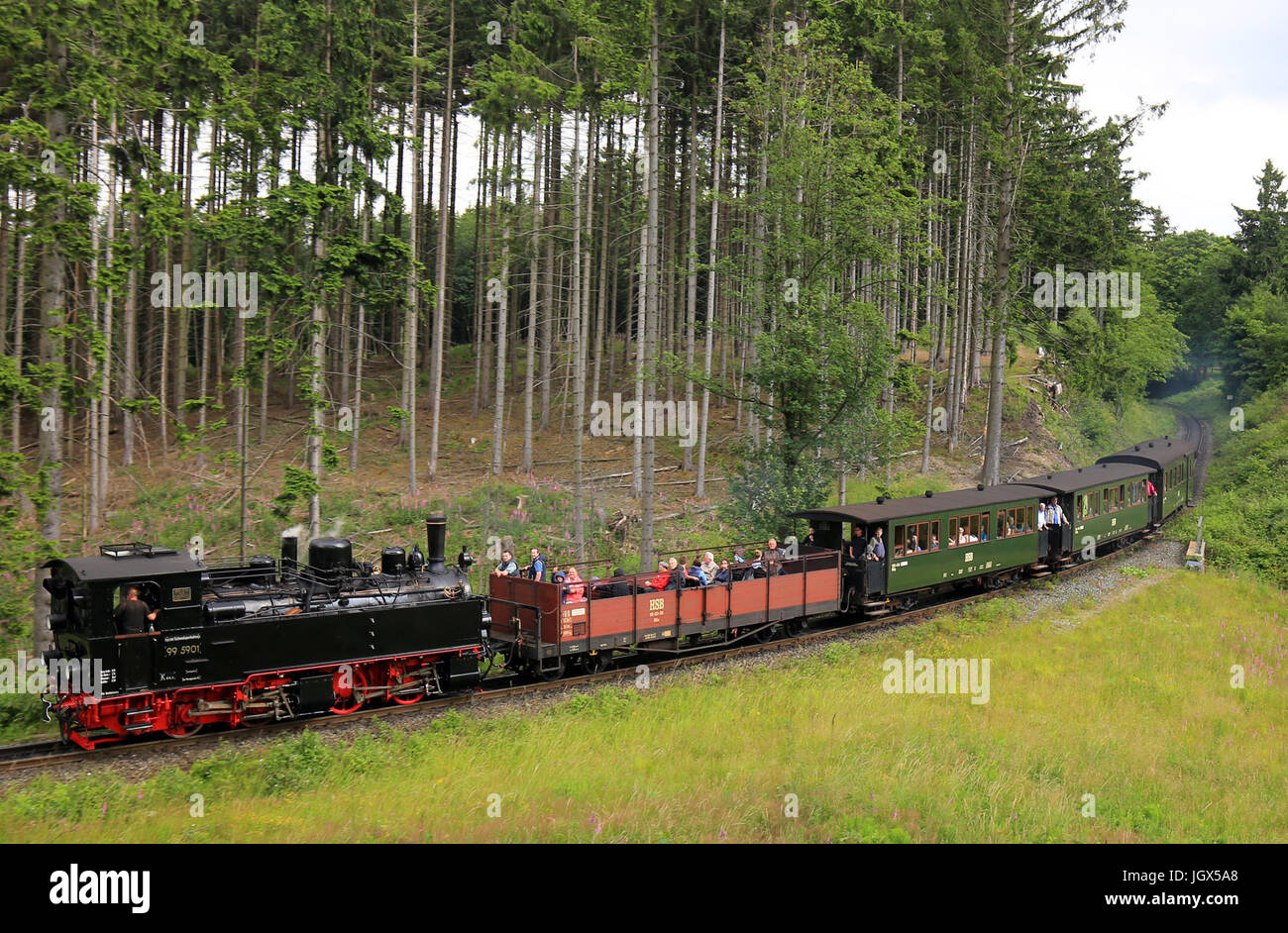 Wernigerode, Germany. 5th July, 2017. A narrow-gauge train operated by ...