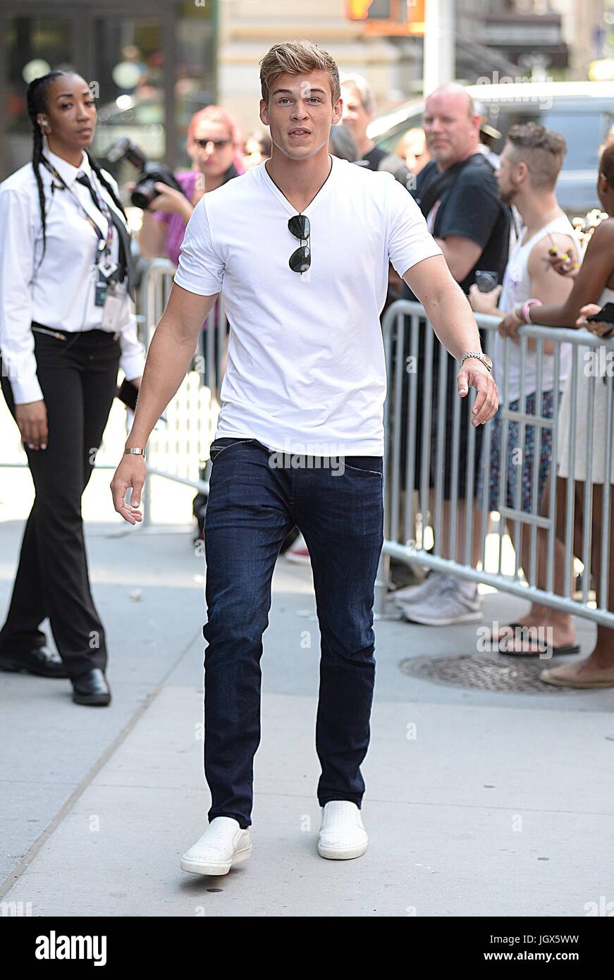 New York, NY, USA. 10th July, 2017. Mitchell Slaggert out and about for ...
