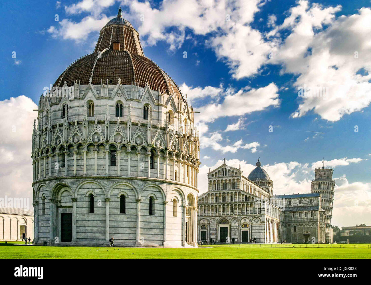October 15, 2004 - Pisa, Italy - The medieval Roman Catholic Baptistery ...