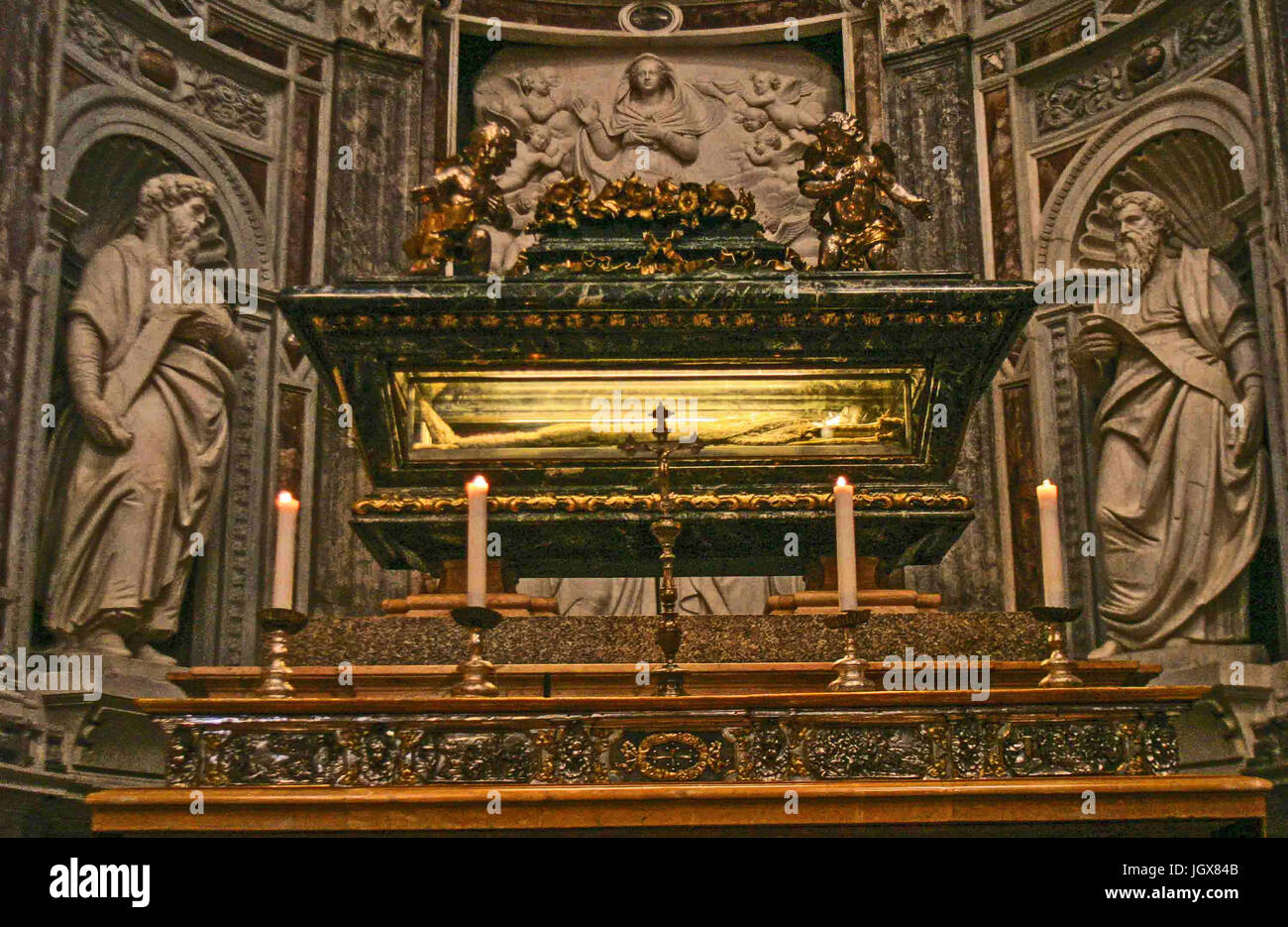 October 15, 2004 - Pisa, Italy - Altar Tomb of Saint Rainerius, the ...