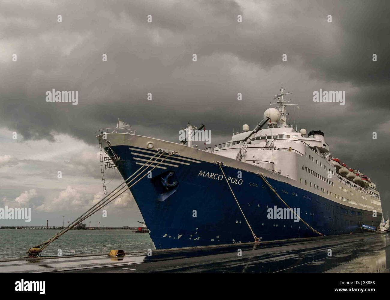 Pisa, Italy. 15th Oct, 2004. The Orient Line cruise ship Marco Polo ...