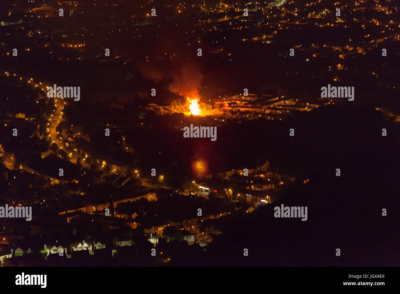 Belfast, Northern Ireland. 12th July 2017. At midnight on the 11th of ...