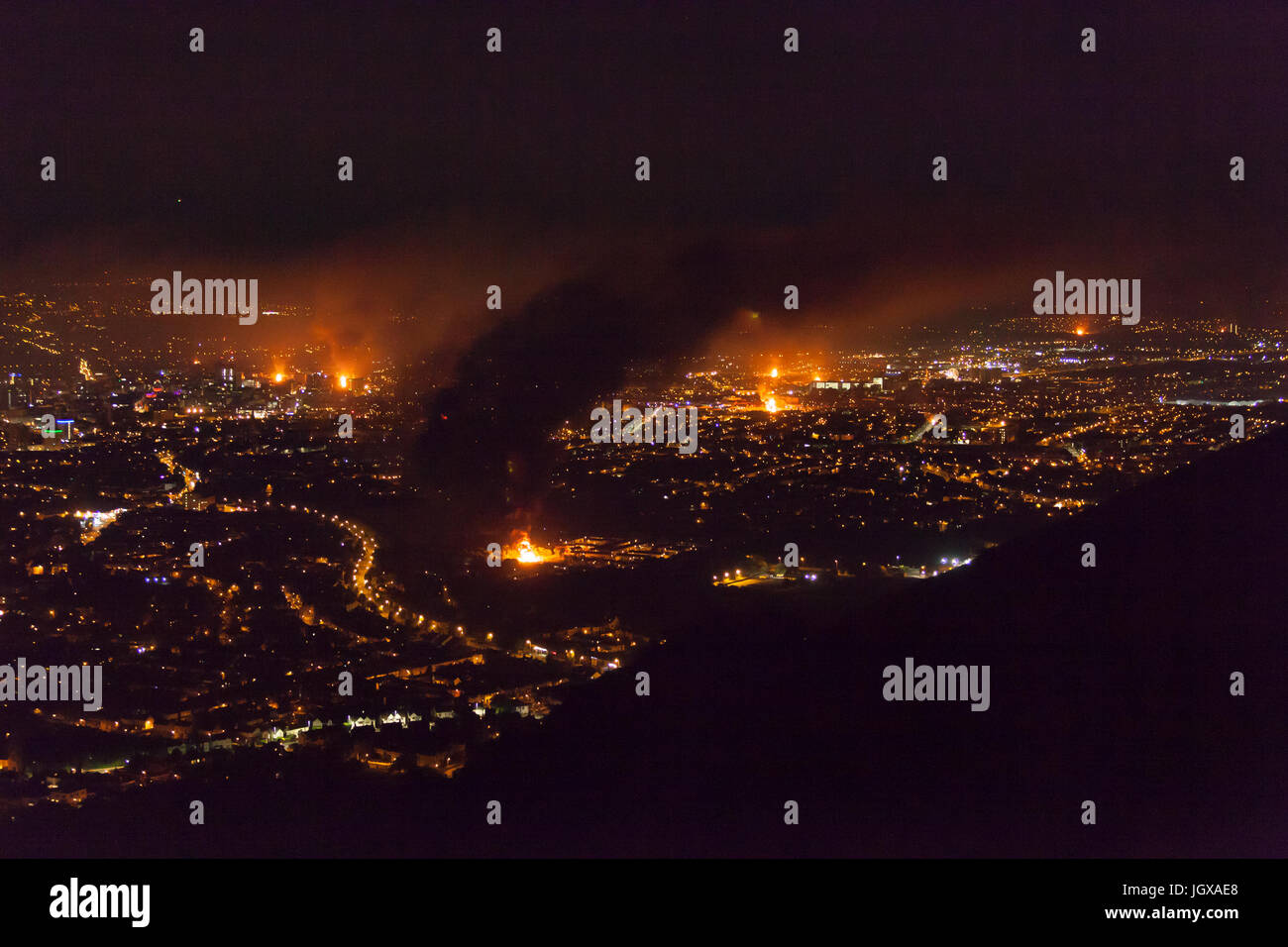 Belfast, Northern Ireland. 12th July 2017. At midnight on the 11th of ...