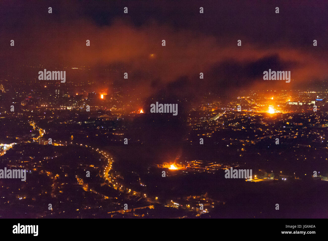 Belfast, Northern Ireland. 12th July 2017. At midnight on the 11th of ...