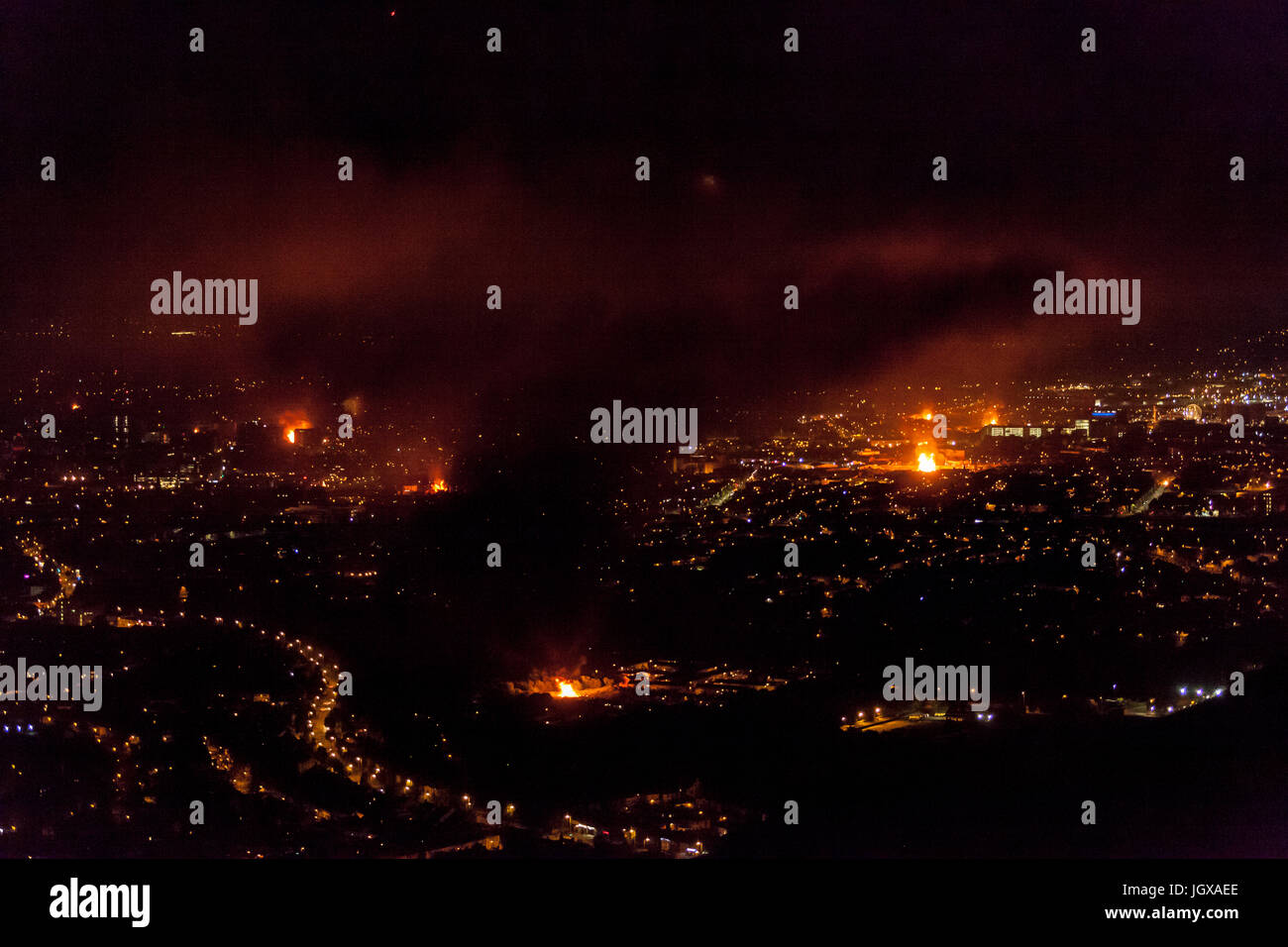 Belfast, Northern Ireland. 12th July 2017. At midnight on the 11th of ...