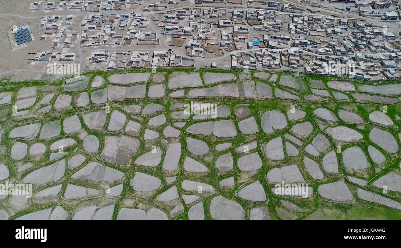Lhasa. 26th June, 2017. Photo taken on June 26, 2017 shows the scenery ...