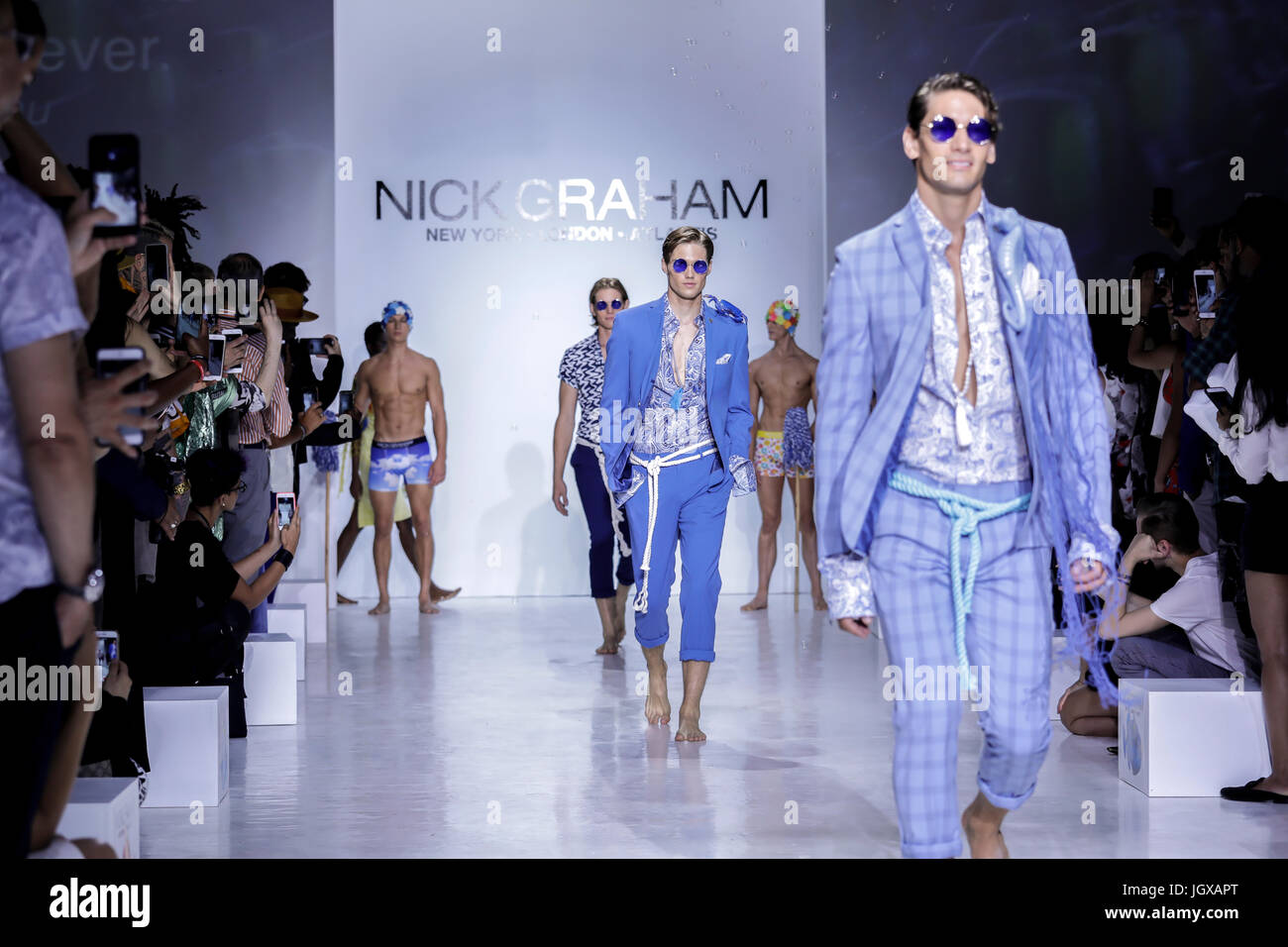 New York, USA. 11th July, 2017. Models walk the runway for Nick Graham ...