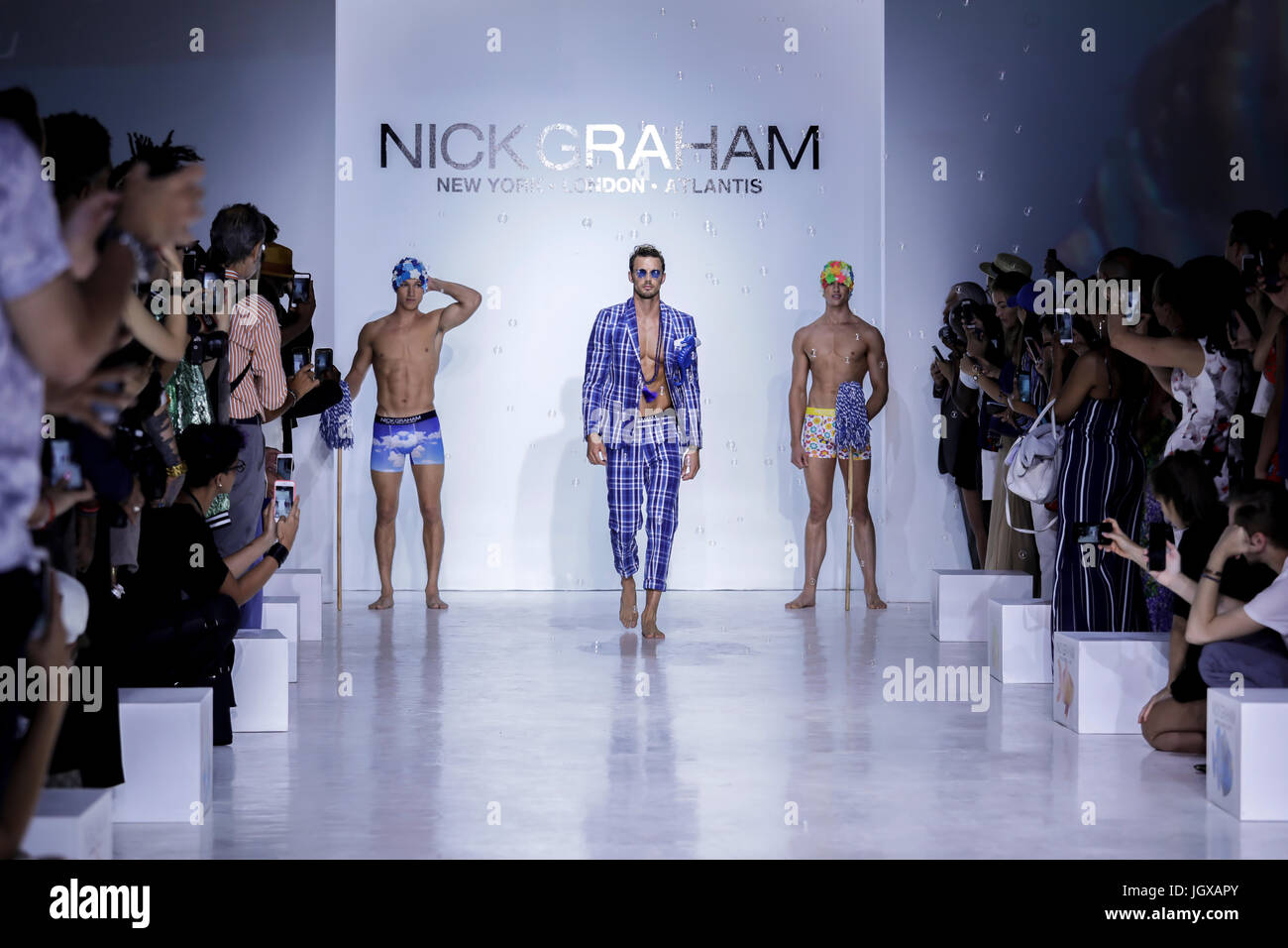 New York, USA. 11th July, 2017. Models walk the runway for Nick Graham ...