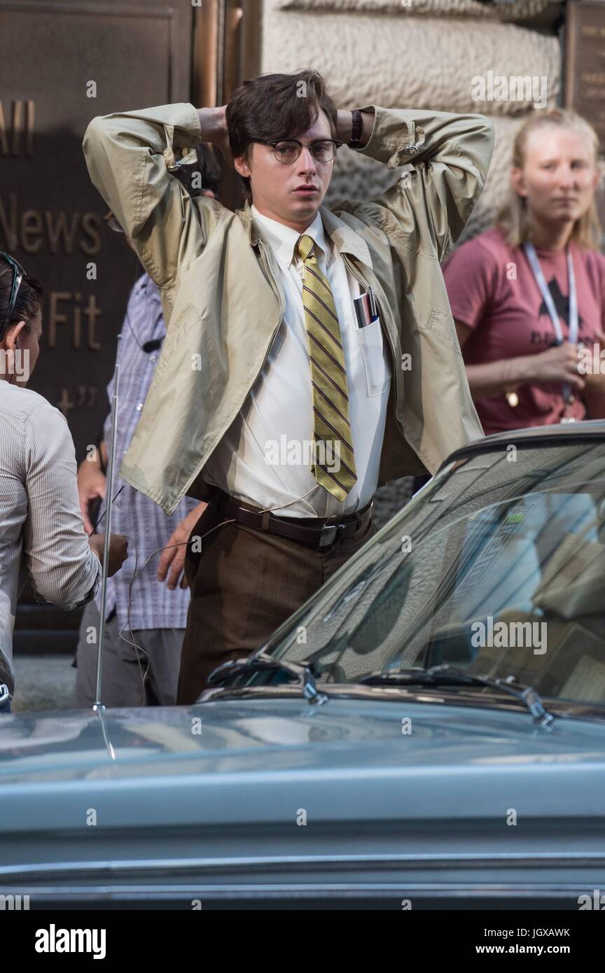 New York, NY, USA. 11th July, 2017. Luke Slattery, on the film set of ...