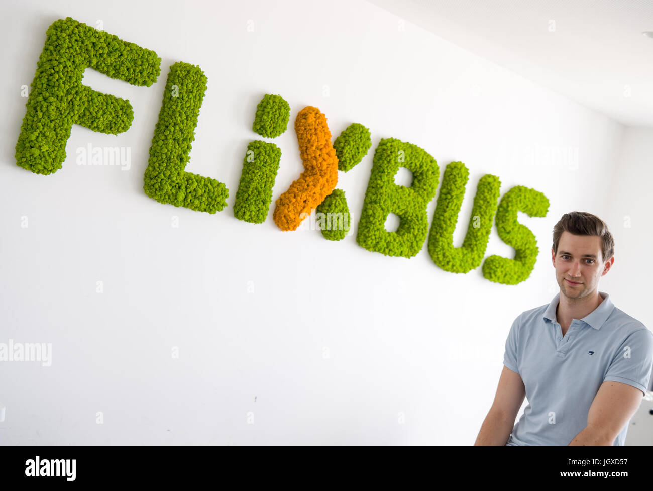 Munich, Germany. 10th July, 2017. The CEO of the bus company Flixbus ...